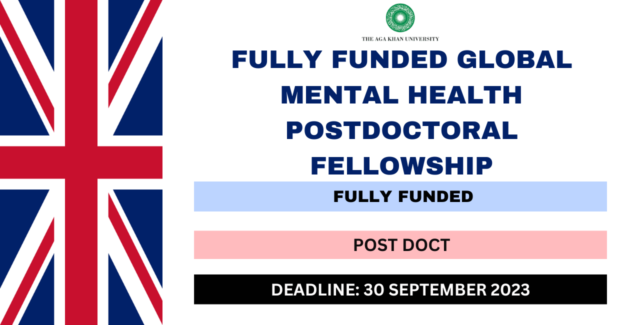 Global Mental Health Postdoctoral Fellowship 2026 - FlashLearners