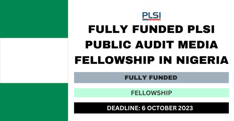 Fully Funded PLSI Public Audit Media Fellowship In Nigeria - FlashLearners